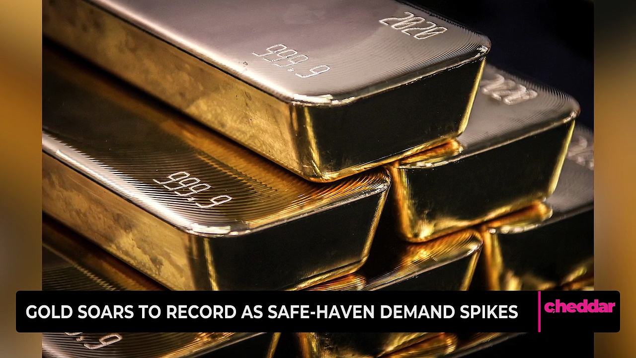 Gold soars to record as safe-haven demand spikes