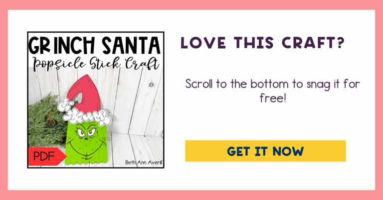 The Grinch popsicle stick craft