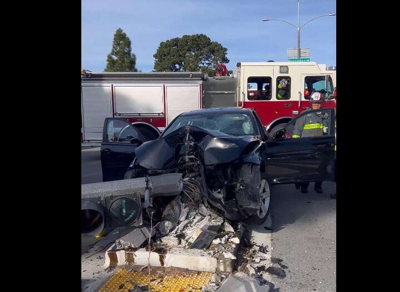 Car crashes into SF light pole near Stonestown Galleria, sending 3 ...
