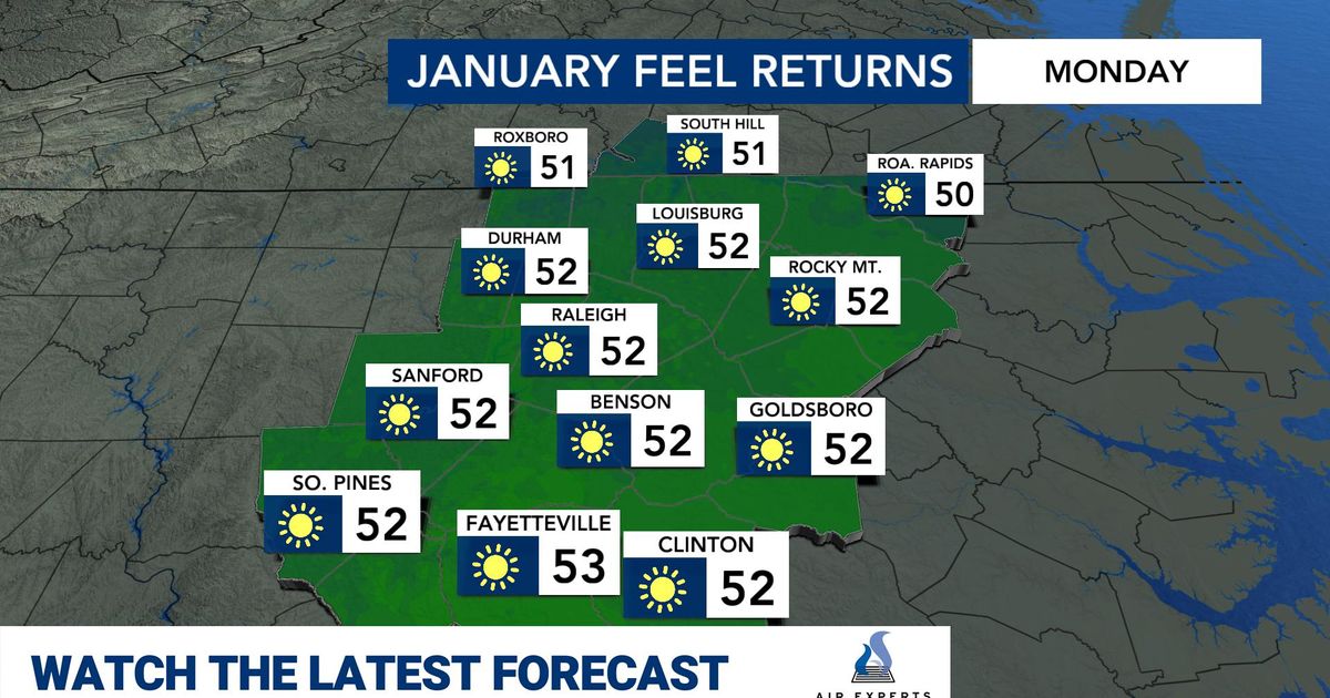 Sun shines for clear, chilly days