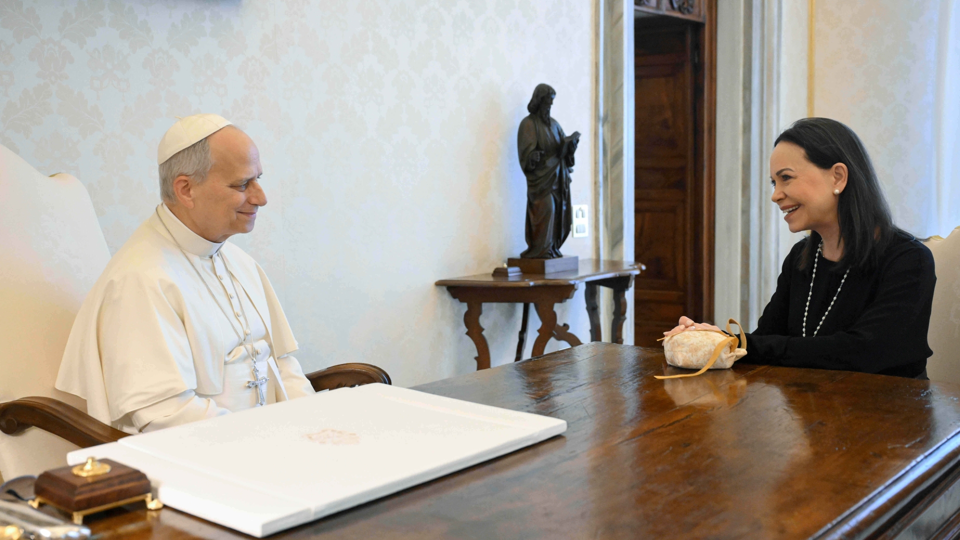 Pope Leo meets Venezuela opposition leader
