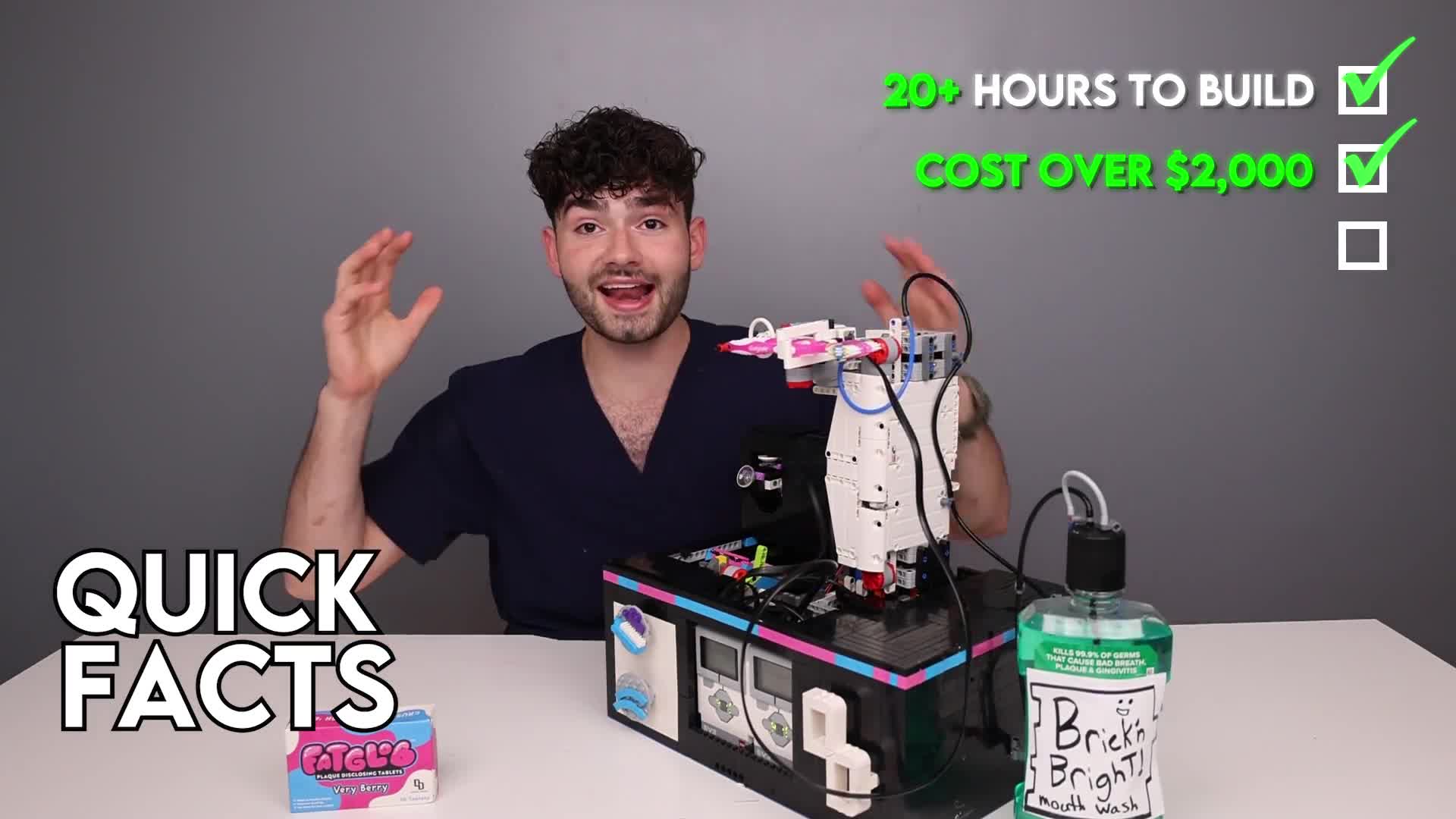 Lego Toothbrush Battle: Worlds Largest vs $2,000 Robot