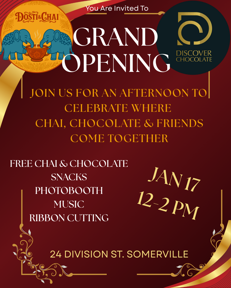 New chai & chocolate shop is opening in Somerville
