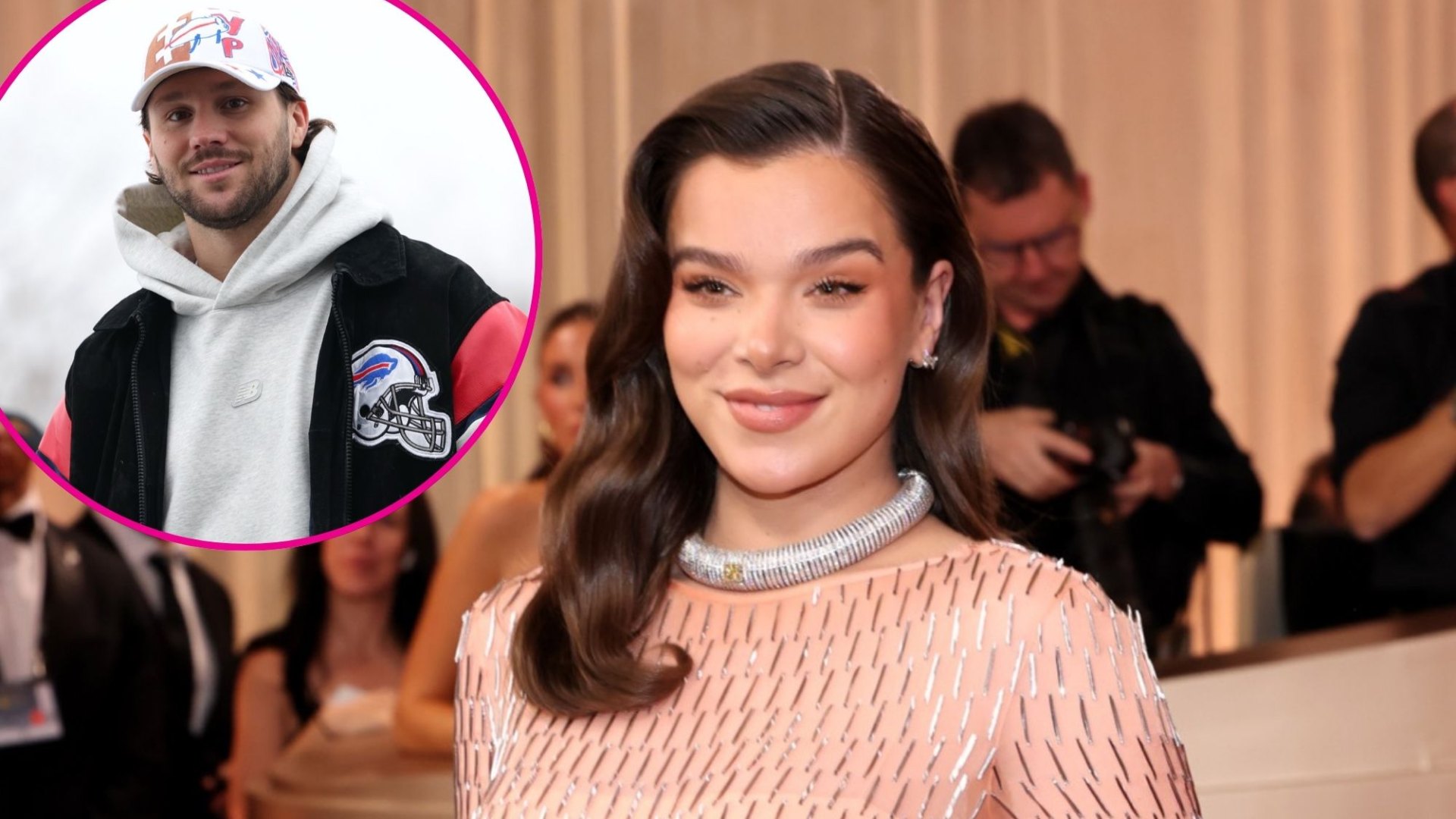 Josh Allen subtly supports Hailee Steinfeld's solo Golden Globes outing