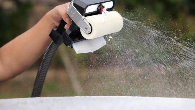 This cordless car wash uses less water than a toilet flush
