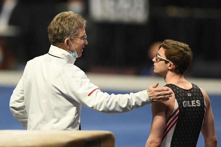 Nebraska gymnastics coach, former Olympic gold medalist Jim Hartung ...