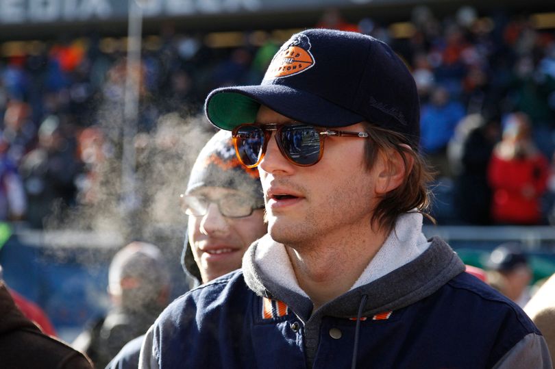Bears superfan Ashton Kutcher missed NFL playoff classic for good reason