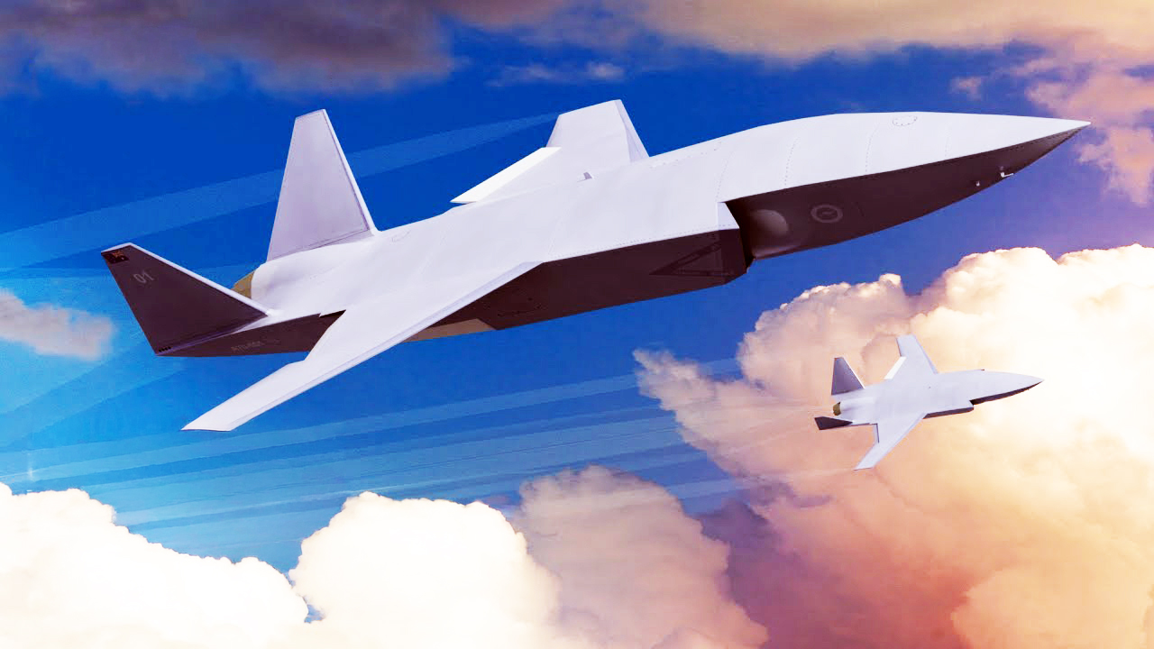 The robot fighter jet now flying beside pilots