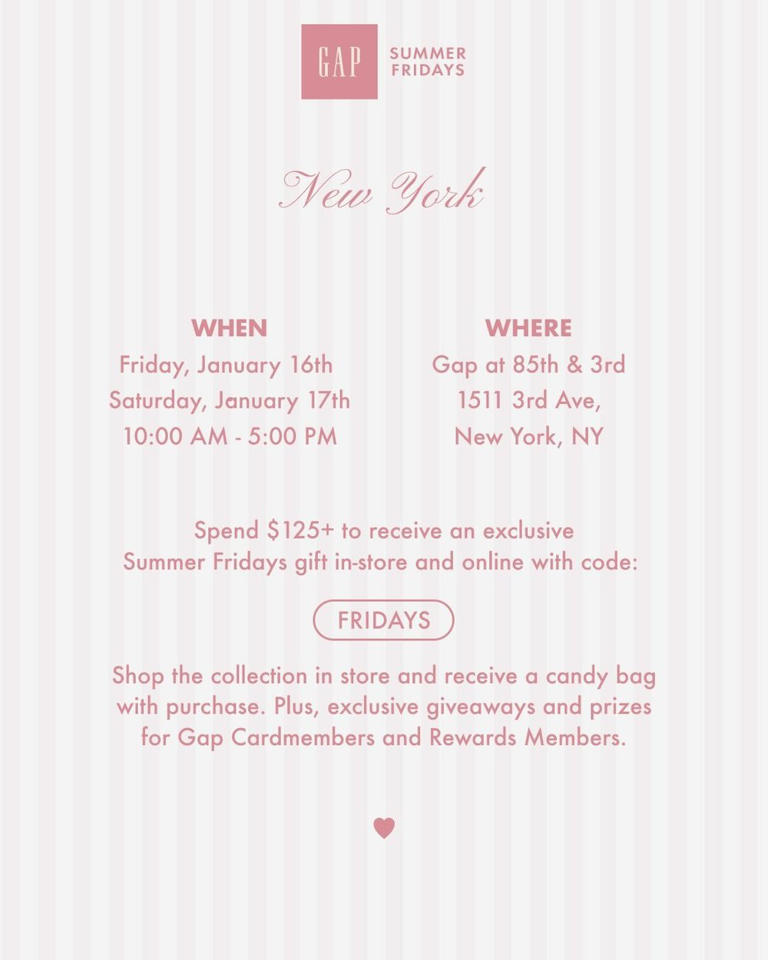 GAP x Summer Fridays drop 2 celebration, NYC