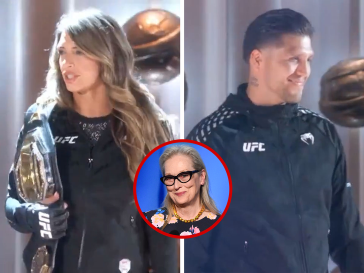 UFC stars Brian Ortega, Mackenzie Dern act as security during Golden ...