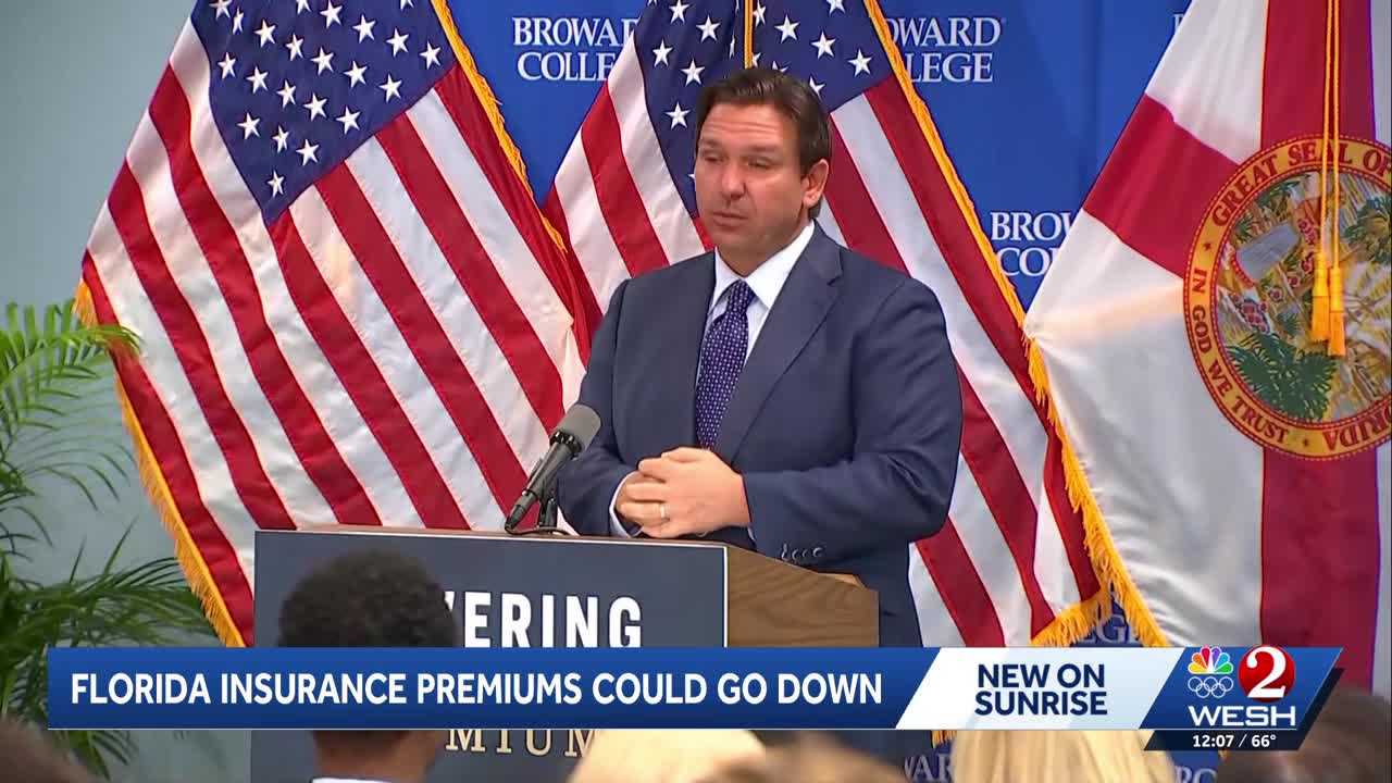 Gov. DeSantis says Florida insurance premiums could go down