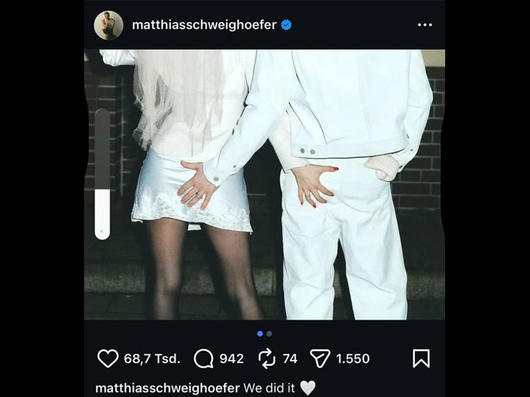 „We did it“: Matthias Schweighöfer und Ruby O Fee haben Ja gesagt