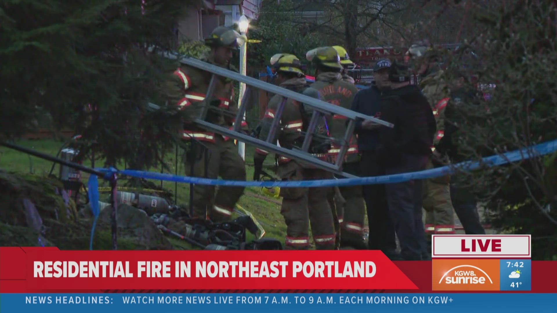 Person pulled from house fire in northeast Portland