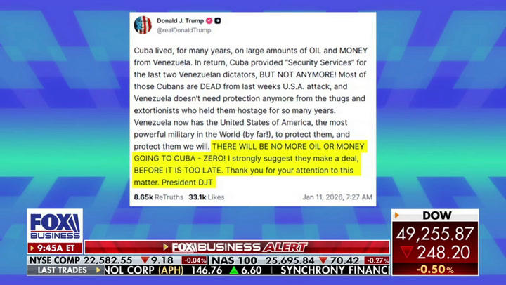 Trump ally says starving Cuba would be a good negotiating tactic