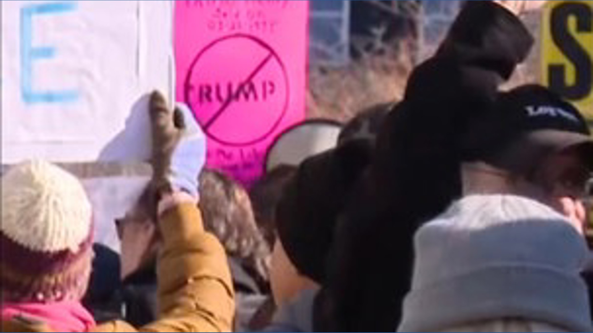 Anti-ICE protest in Clayton