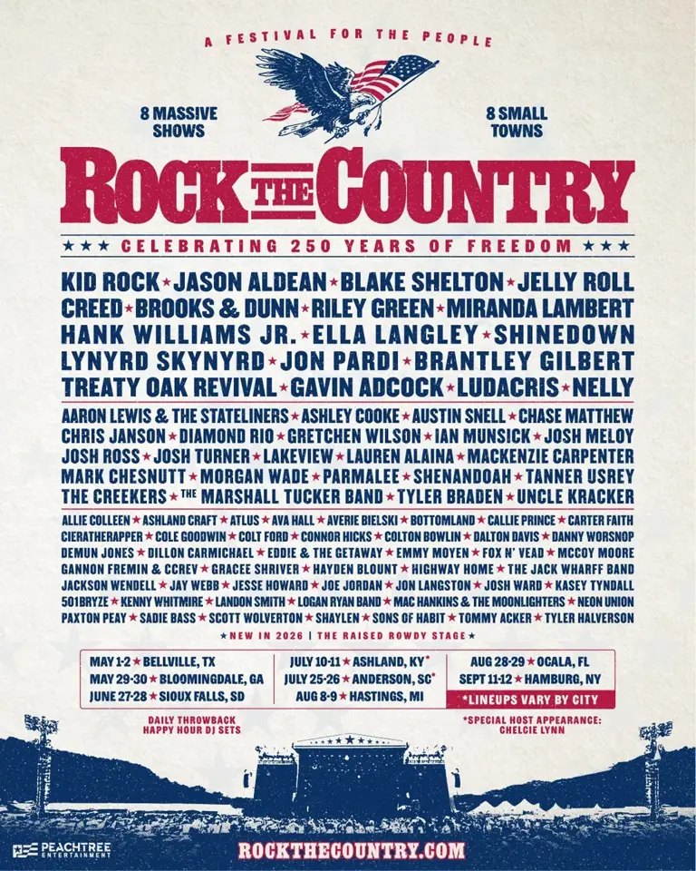 Lynyrd Skynyrd and Creed set for 2026 'Rock the Country' tour