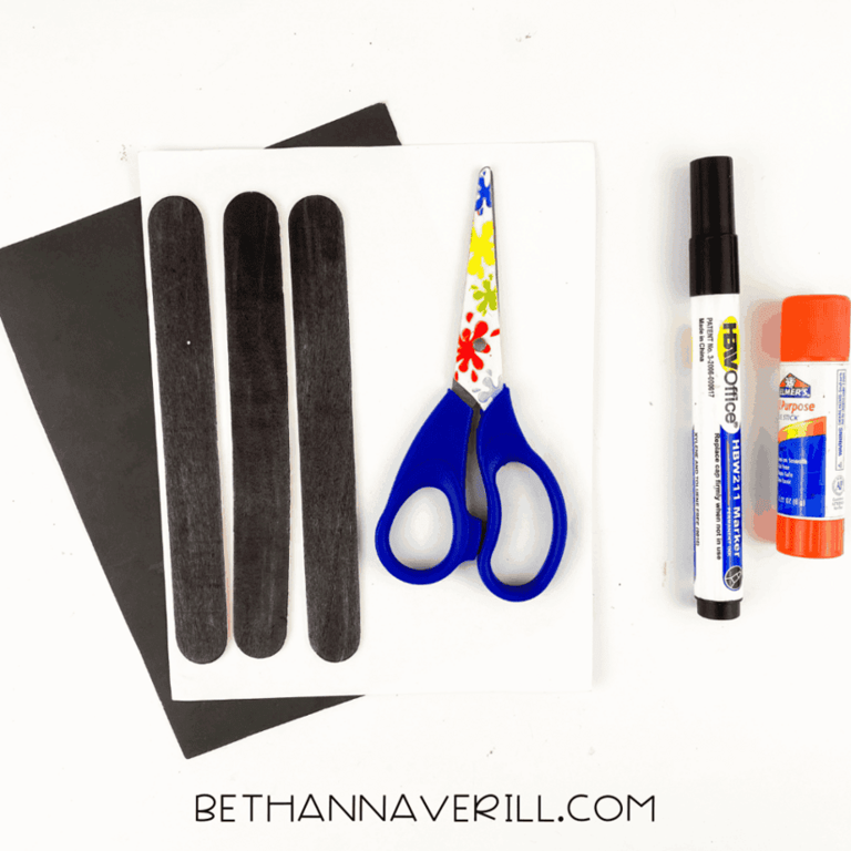 Bat popsicle stick craft