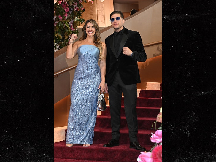 UFC stars Brian Ortega, Mackenzie Dern act as security during Golden ...