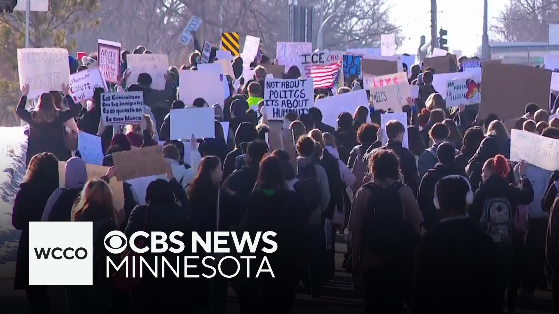 Minnesota students stage walkout days after Renee Good killing