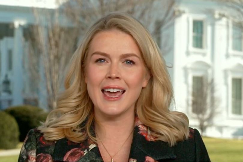 Karoline Leavitt 'storms away' from press after calling woman shot by ...