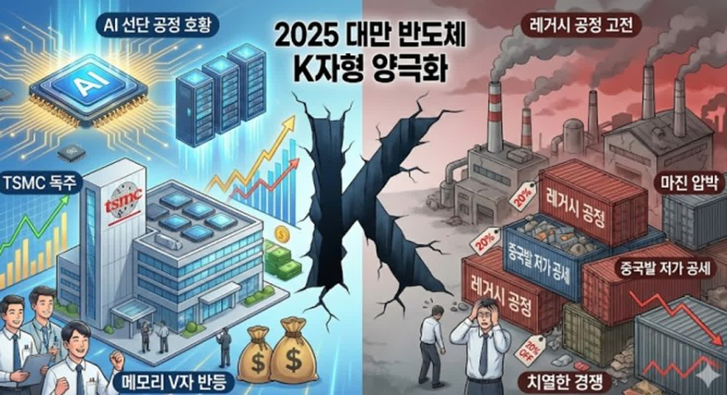 AI가 잡고 끌었다…대만 반도체, 빛과 그림자의 초양극화
