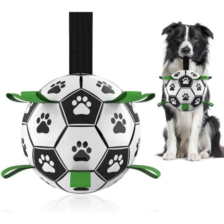 This World Cup-inspired soccer ball dog toy is on sale for $12 at Amazon