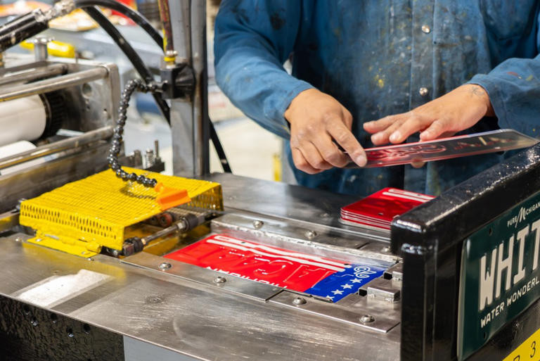 Where are Michigan license plates made?