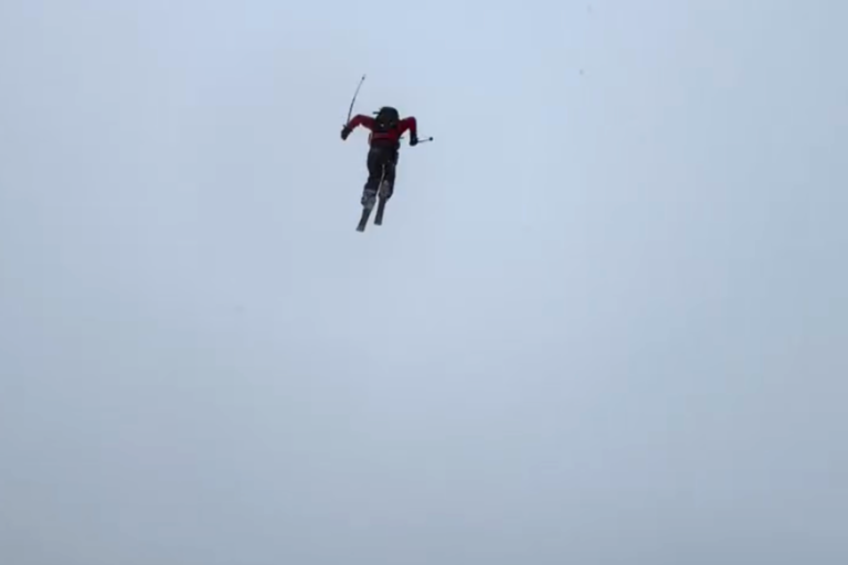 That kind of airtime is insane: Skier's huge jump goes viral