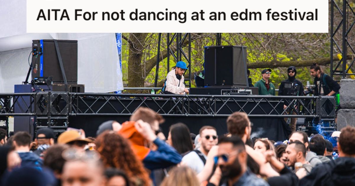Woman went to a music festival with her boyfriend but she didn’t dance ...