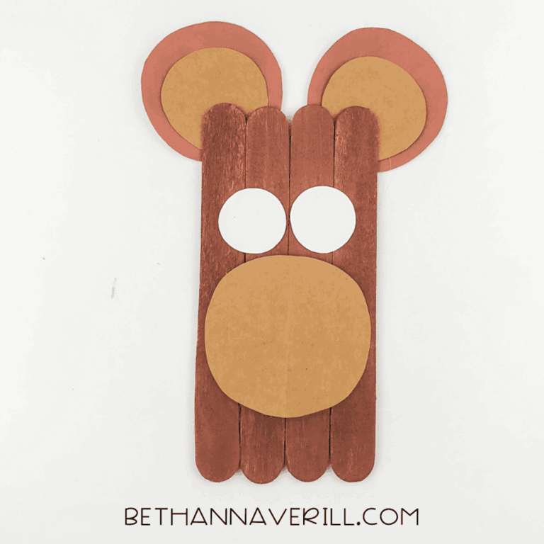 Bear popsicle stick craft