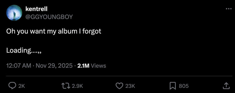 NBA Youngboy posts and deletes countdown for forthcoming album 'Slime Cry'