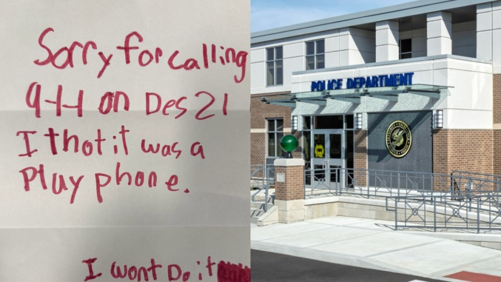 Little girl sends sweetest message to police apologizing for 911 call