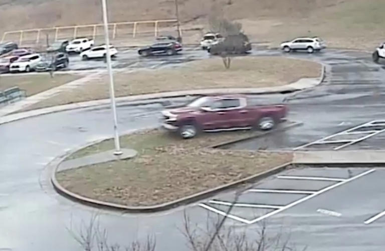 Video: Security footage shows truck crash into Indian Trail Middle School