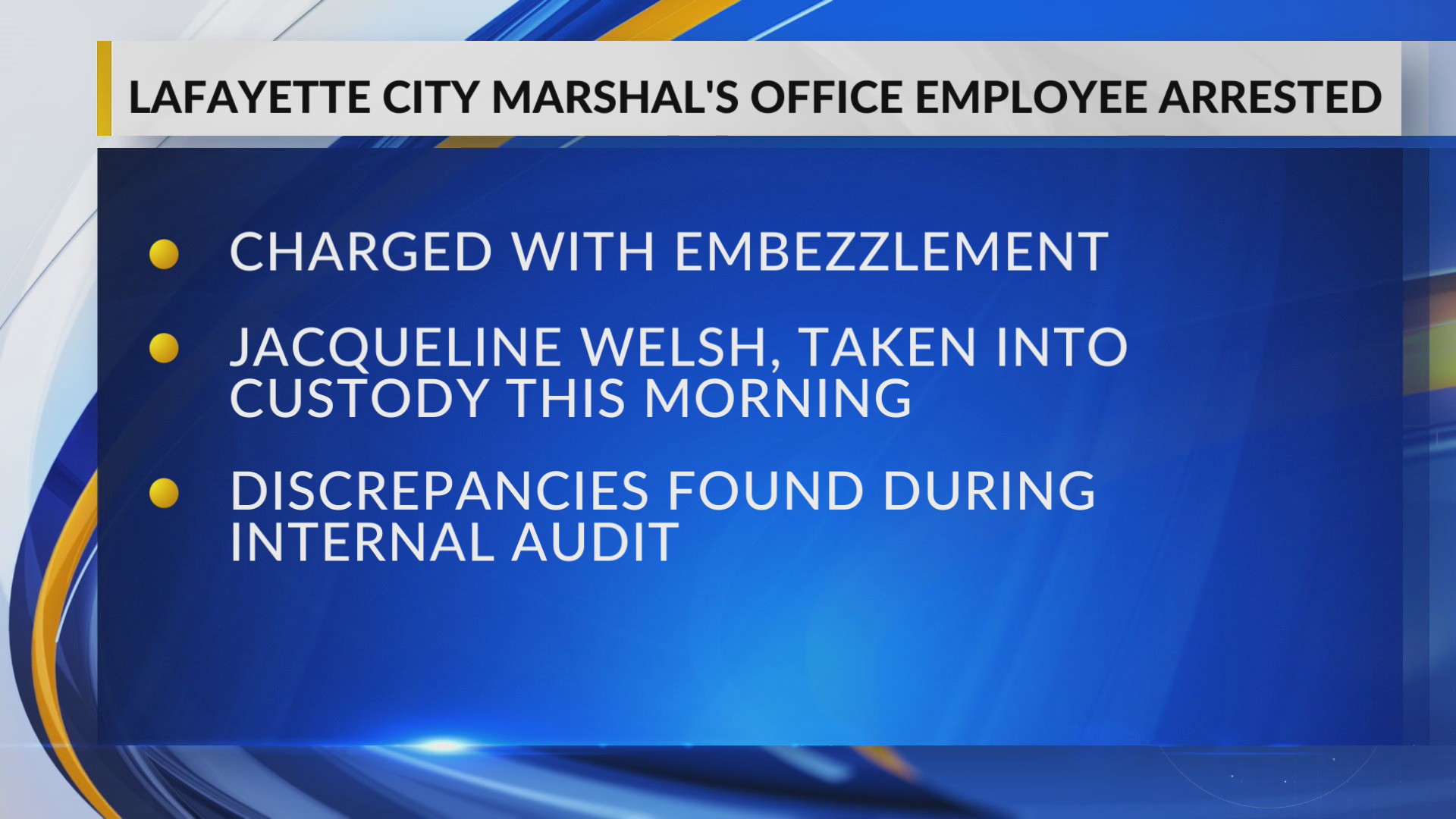 Lafayette City Marshal’s Office employee arrested for embezzlement