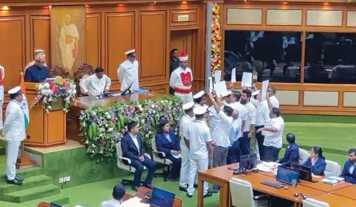 Oppn protests in Goa assembly, disrupts governor's address over ...