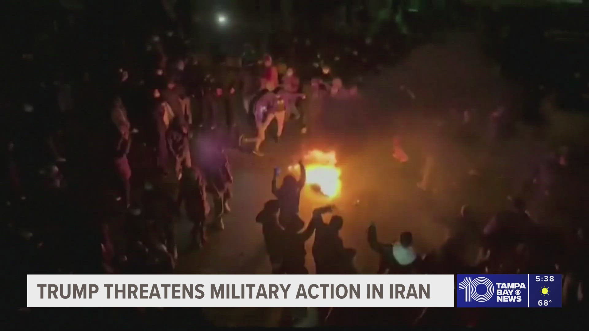 Trump says he is considering military options in Iran, amid rising ...