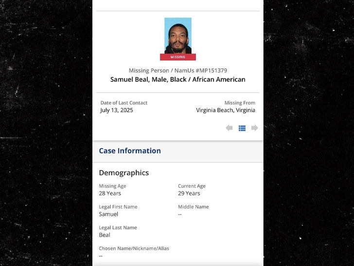 Ex-NY Giants player Sam Beal missing for last seven months, sister says