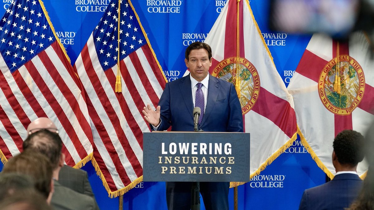 Governor Ron DeSantis announces major insurance rate relief as Florida ...