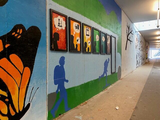 Lebanon middle school students add to downtown tunnel art installation