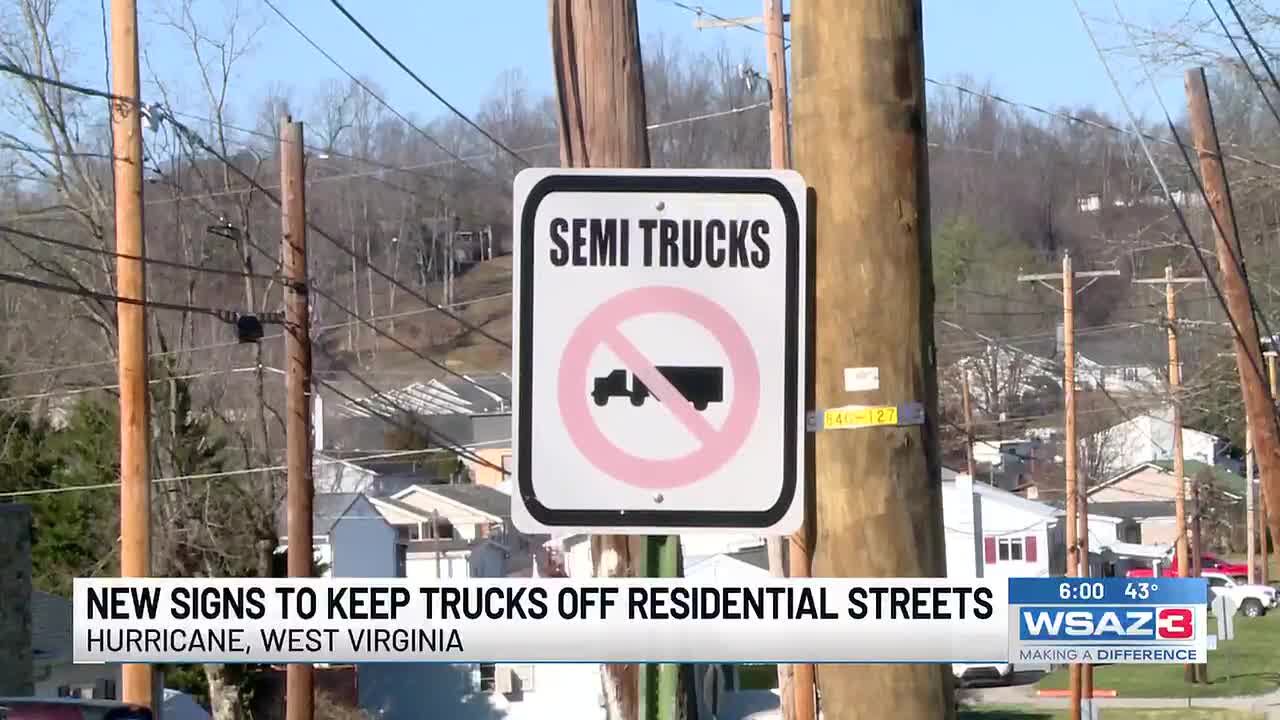 New traffic signs to keep truck drivers off of residential streets