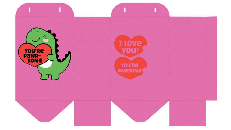 You are rawrsome Valentine's Day treat bag