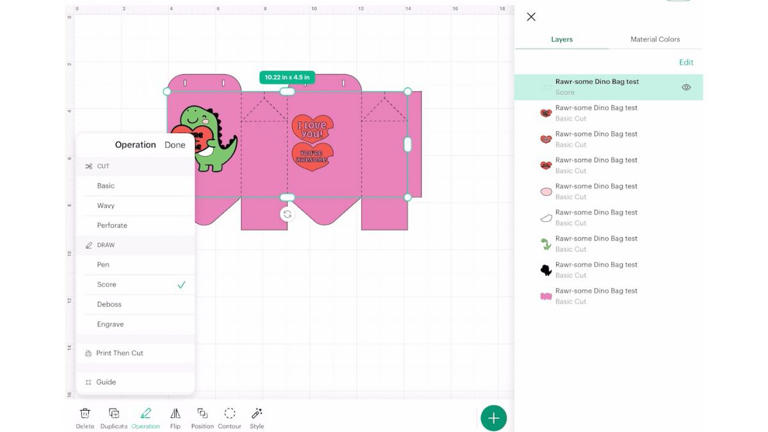 You are rawrsome Valentine's Day treat bag