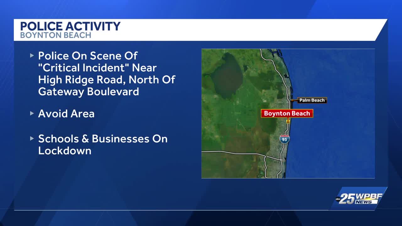 Boynton Beach police investigating critical incident