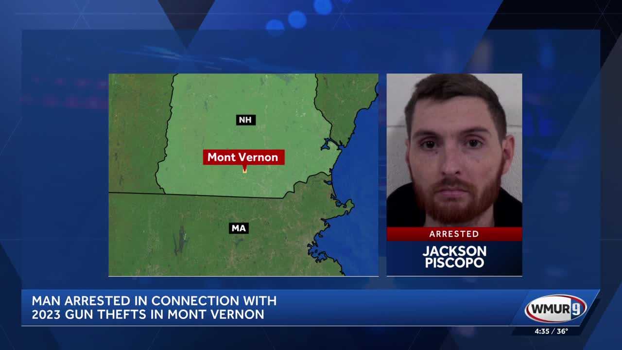 Man arrested in connection with 2023 gun thefts in Mont Vernon