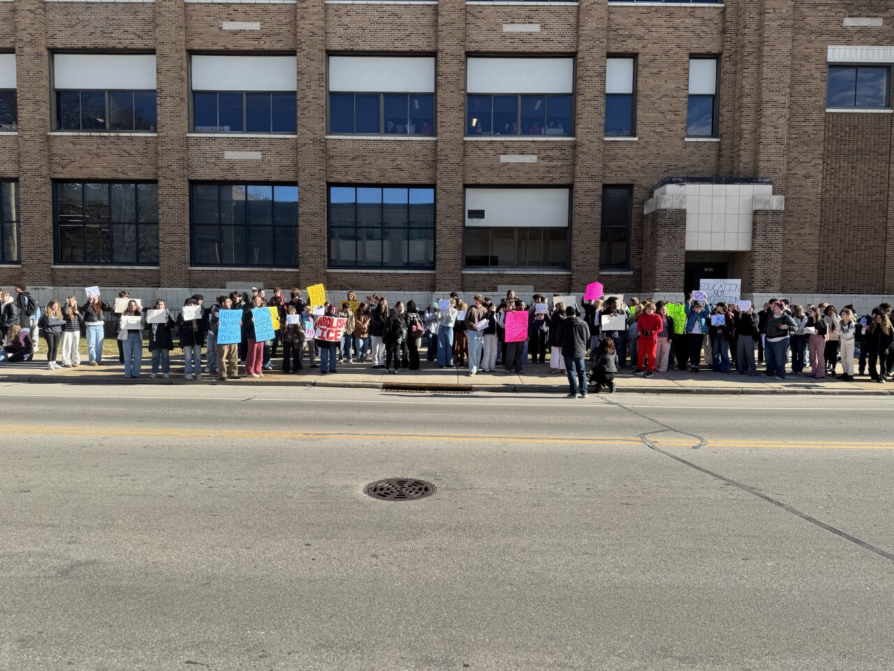 Students walk out of Wauwatosa East High to protest ICE activity nationwide