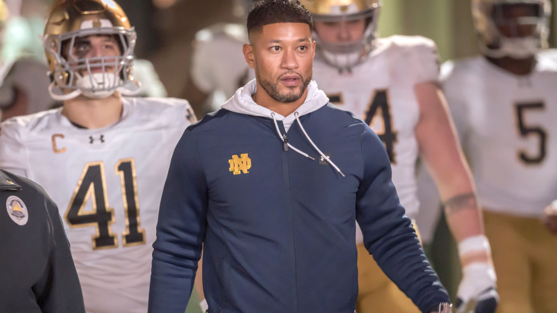 Notre Dame coach Marcus Freeman accused of battery after high school ...