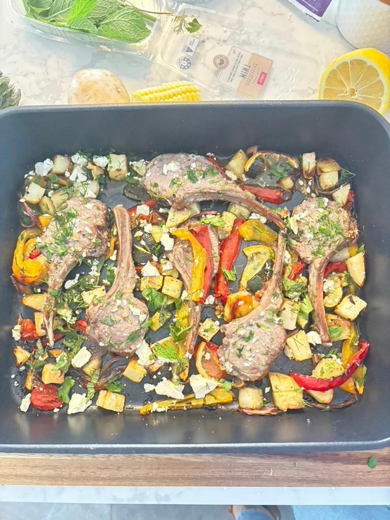 If you're not making one-tray dinners, this Greek-inspired lamb bake ...