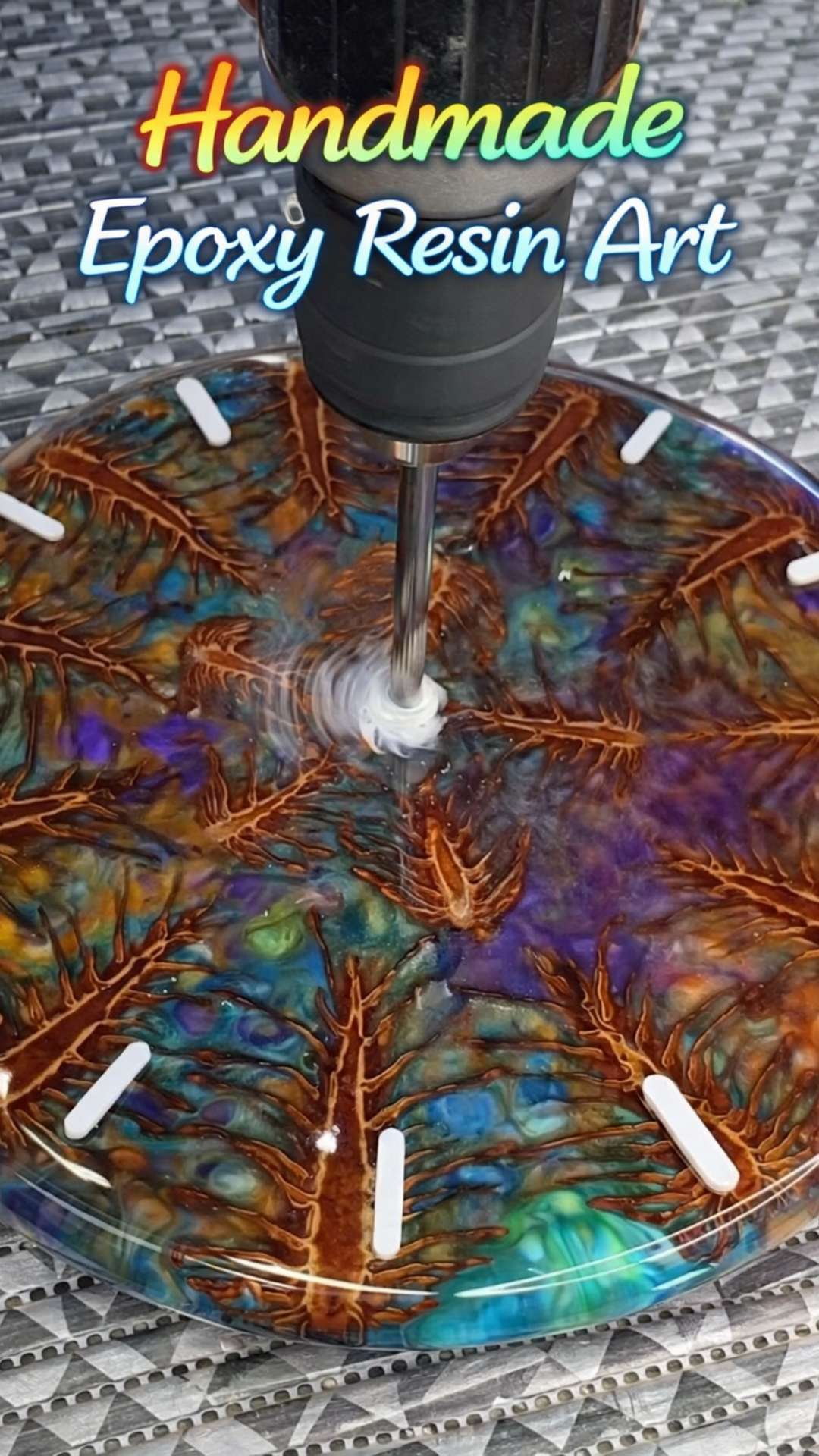 Creative epoxy resin art with beautiful handmade details