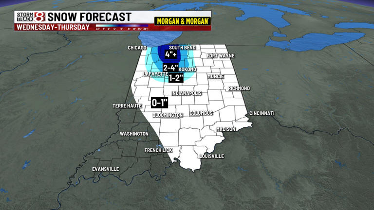 Stretch of wintry weather ahead after a warmer Tuesday takes place ...