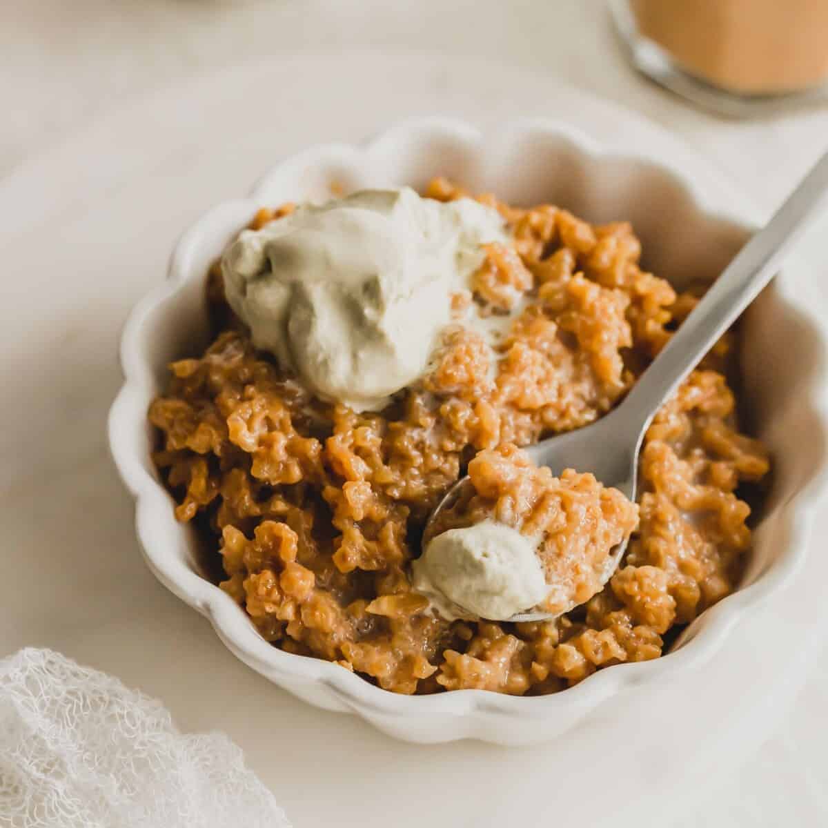 Milk tea rice pudding